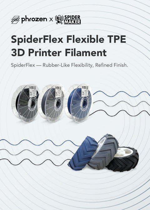 SpiderFlex Flexible TPE 3D Printer Filament – Phrozen US